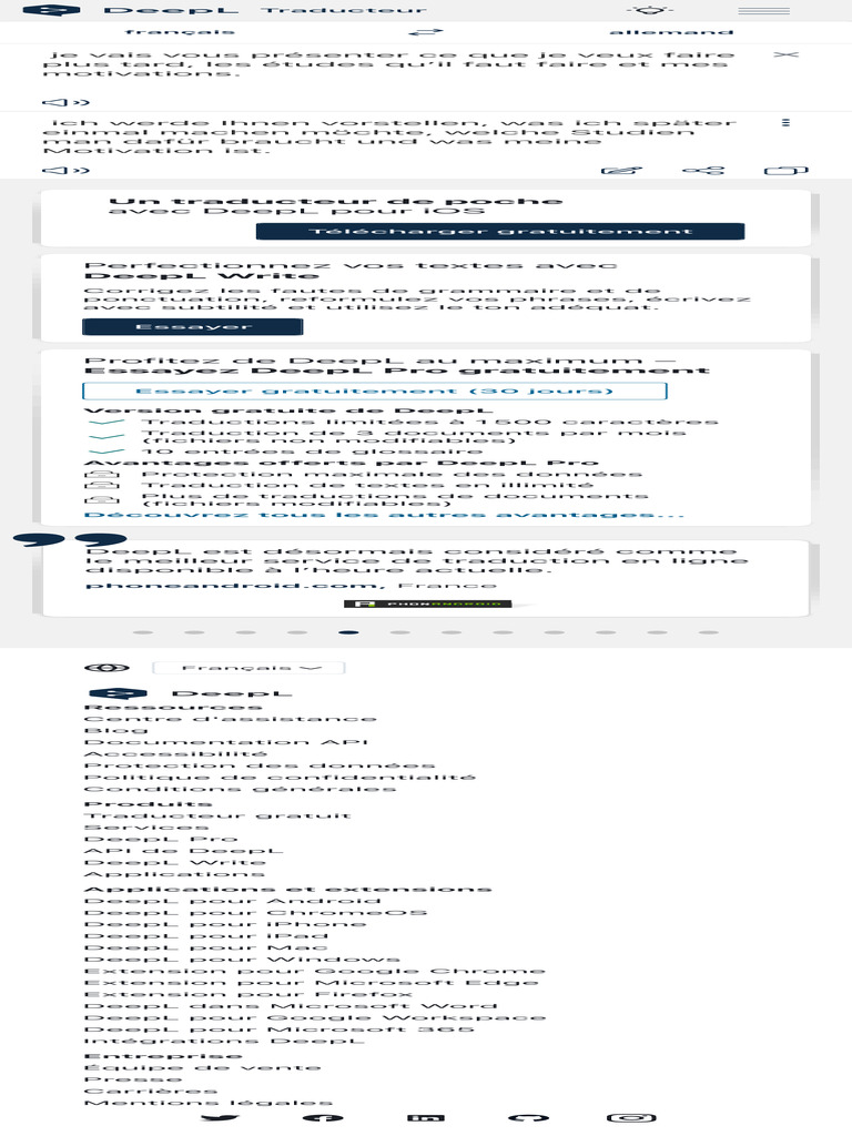 DeepL : Traduction et Outils Avancés | PDF