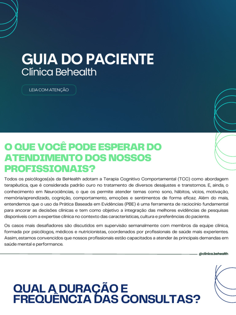 Guia Do Cliente - Psicologia | PDF | Psicologia | Terapia cognitiva comportamental