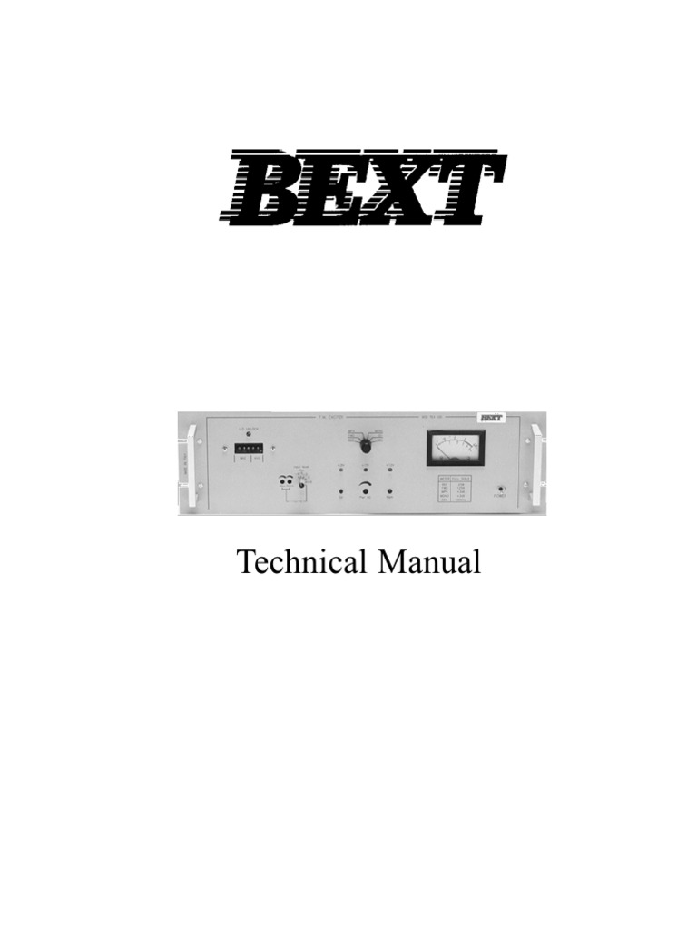 XT 300 User Manual Part1 377064 | PDF | Amplifier | Power Supply