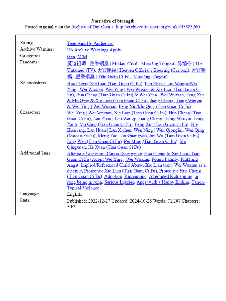 Narrative of Strength | PDF