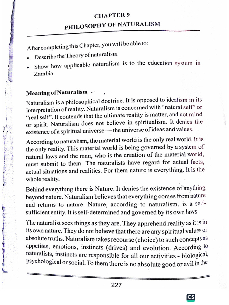 Philosophy Naturalism. | PDF