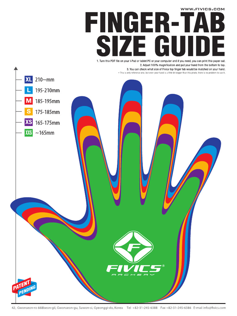 Finger-tab Size Guide | PDF
