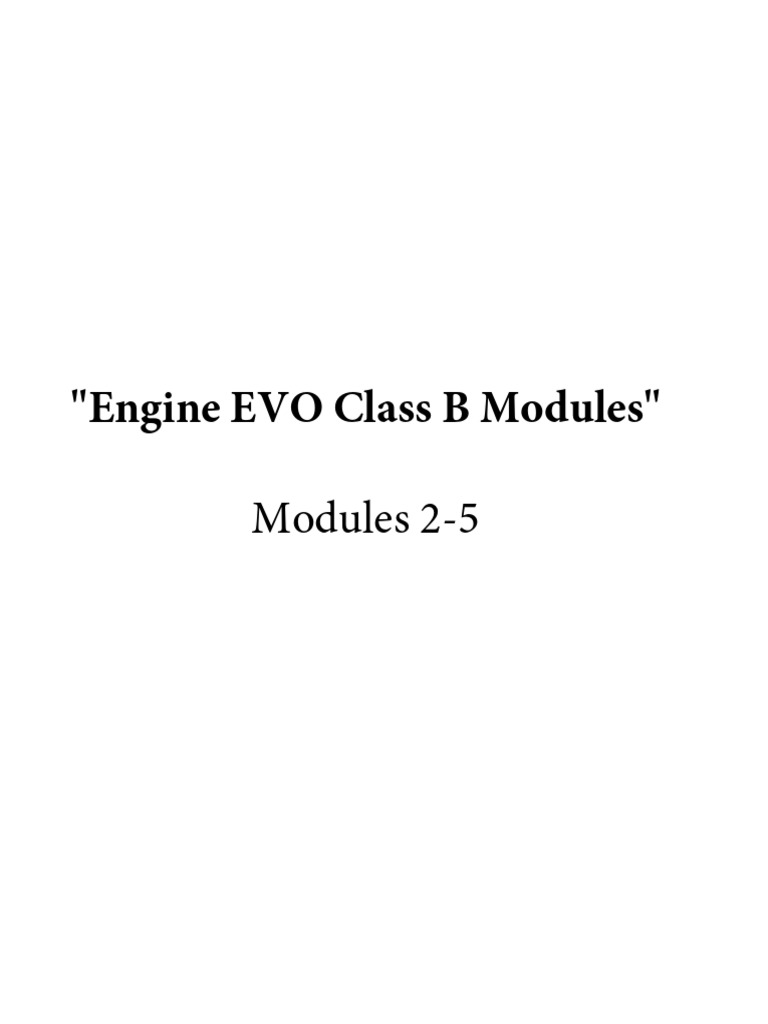 A. Engine EVO Class B Modules 2-5 | PDF | Tire | Brake