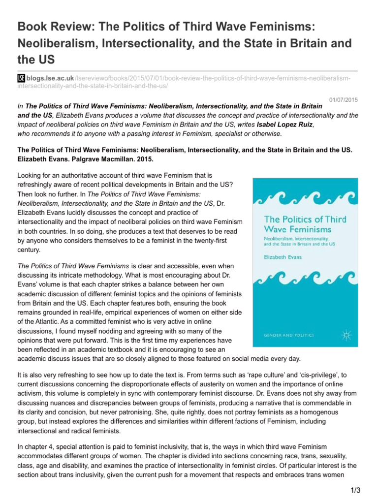 Blogs - Lse.ac - Uk-Book Review The Politics of Third Wave Feminisms ...