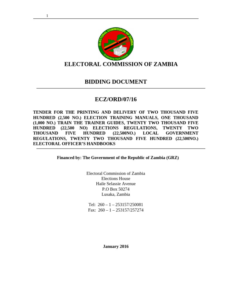Td-Printing of Election Materials - 07 | PDF | Specification (Technical ...