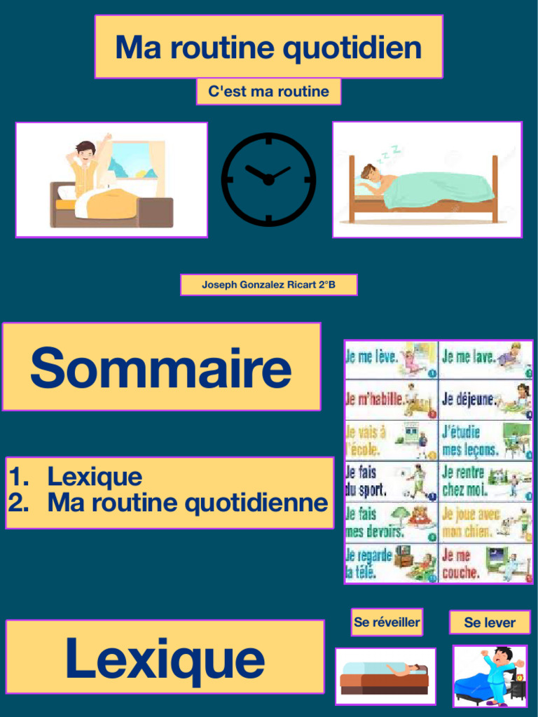 Ma routine quotidienne en détail | PDF