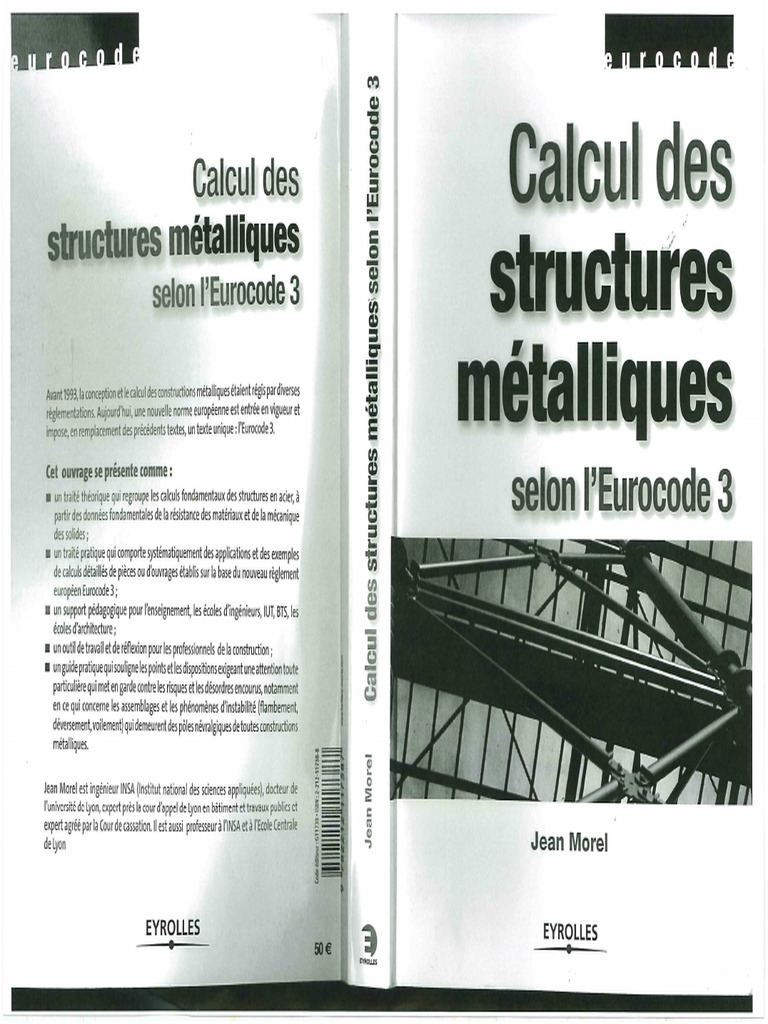 Calcul Des Structures Metalliques Selon l'EC3 - Morel - Eyrolles | PDF