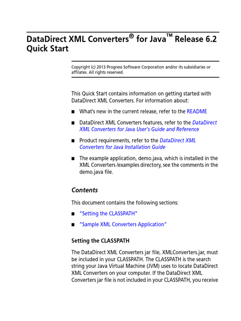 Quickstart | PDF | Java (Programming Language) | Application Software