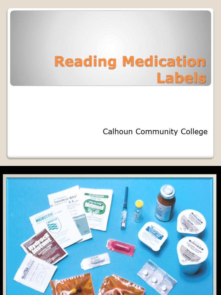 Session 4 Medication Labels | PDF | Tablet (Pharmacy) | Pharmacology