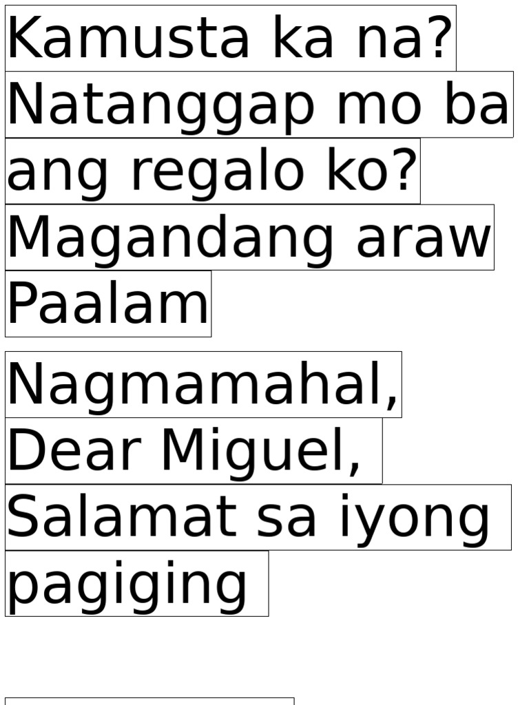 Kamusta Ka Na | PDF