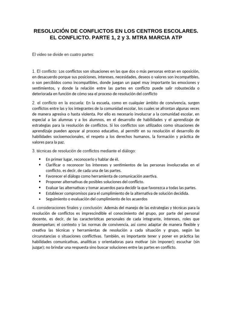 Act 5 - Resolución de Conflictos | PDF | Conflicto (proceso) | Mediación