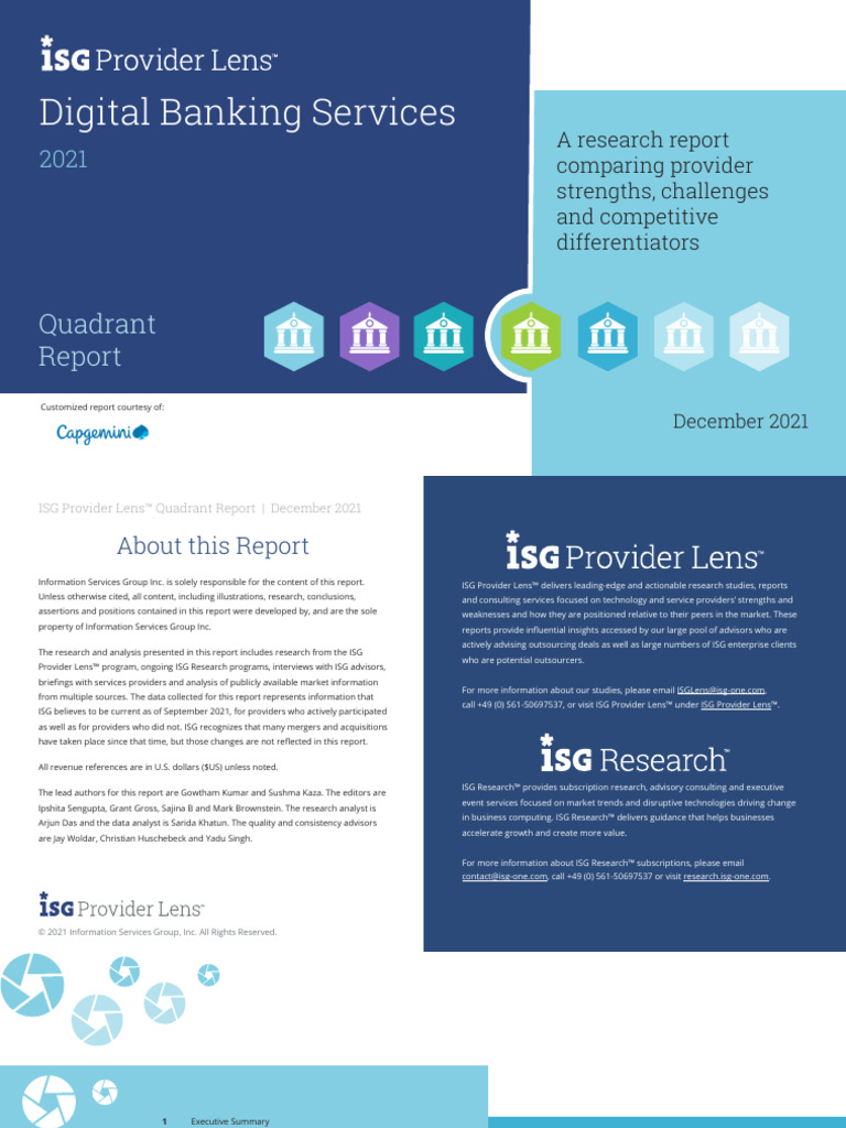 Capgemini ISG Provider Lens Digital Banking Services 2021 US UK Nordics | PDF | Banks ...