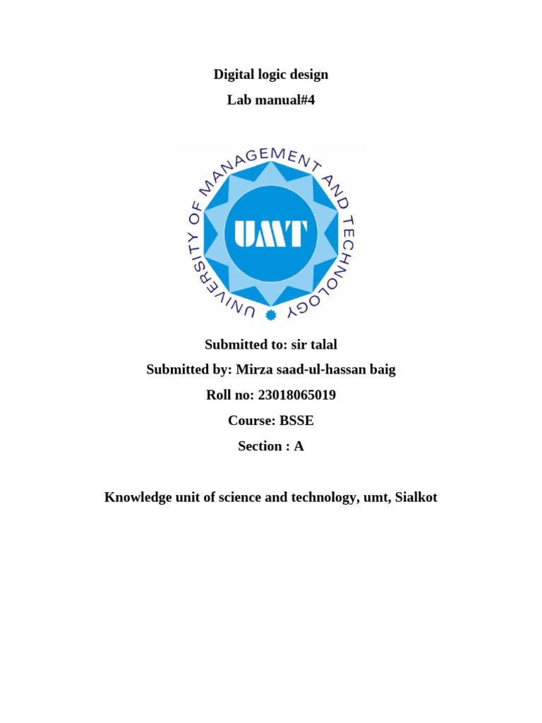 Dld Lab Manual#4 Document | PDF