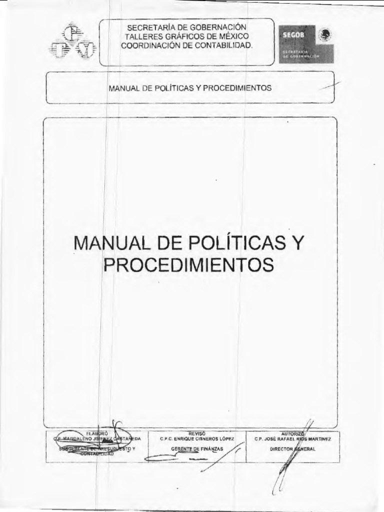 Manual de Pol Ticas y Procedimientos Coordinaci n de Contabilidad | PDF | Cuentas por pagar ...