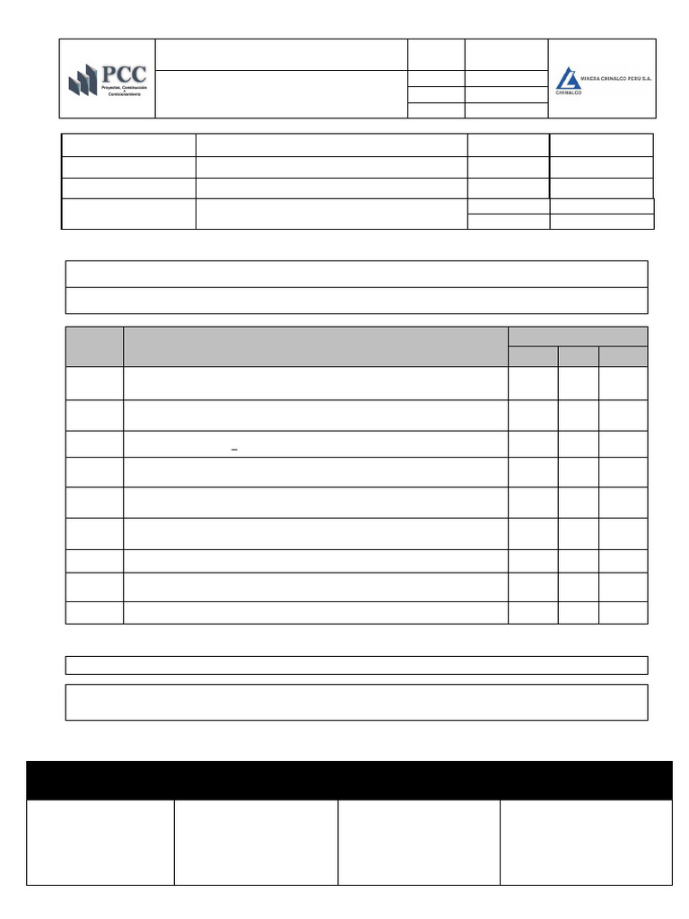 Pccq-C-E-001 - Registro de Instalacion de Soporteria | PDF | Pensamiento sistémico | Gestión de ...