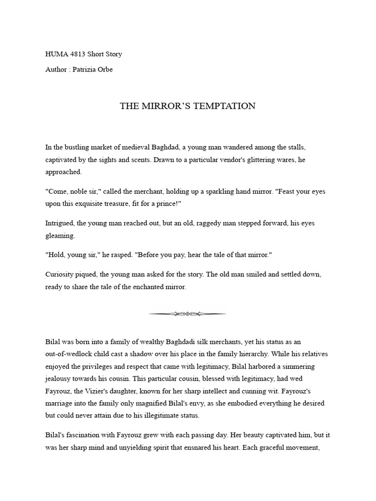 Short Story - The Mirror's Temptation-1 | PDF