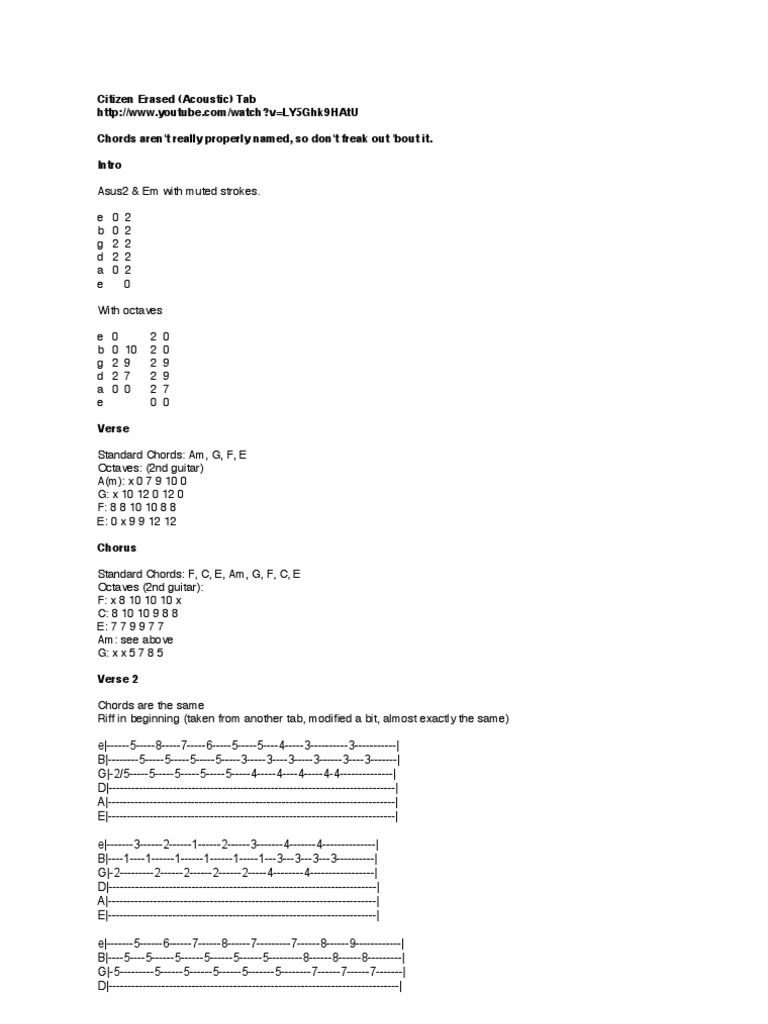 Citizen Erased Tab | PDF