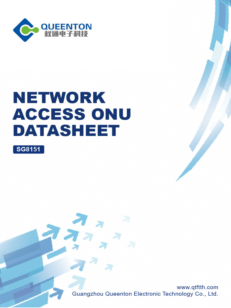 SG8151 ONU Network Access Datasheet | PDF | Session Initiation Protocol ...