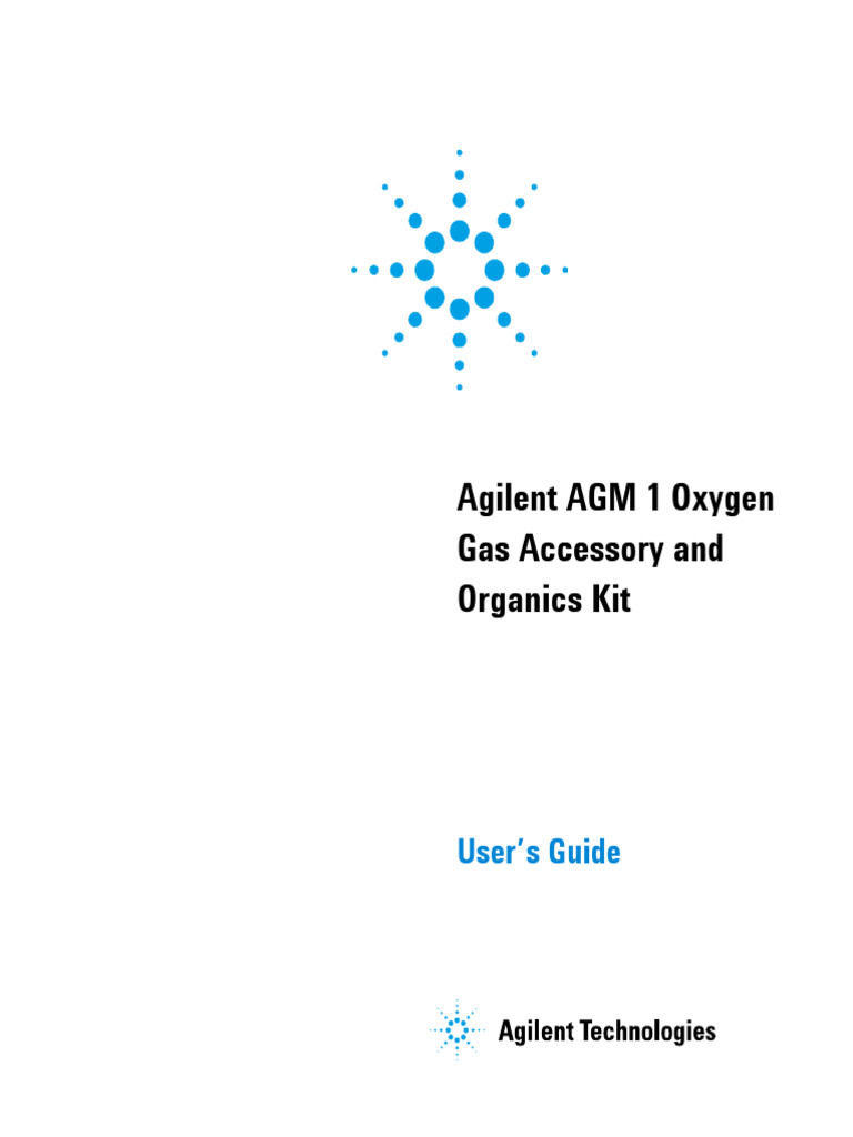 Agilent AGM 1 Oxygen Accessory Guide | PDF | Pipe (Fluid Conveyance ...
