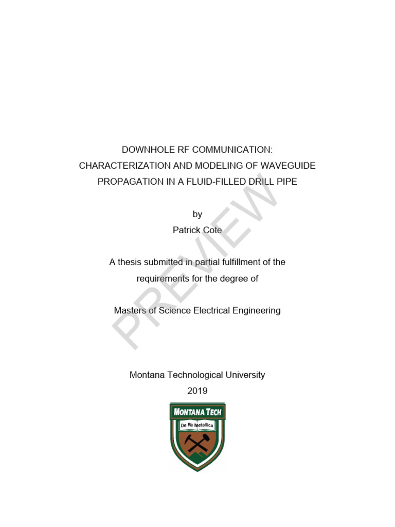 Downhole RF Communication | PDF | Waveguide | Radio Propagation