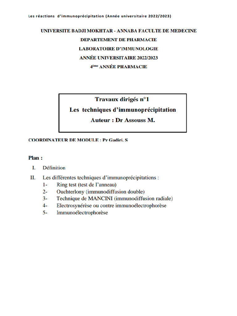 1 - Polycope Technique D'immunoprecipitation | PDF