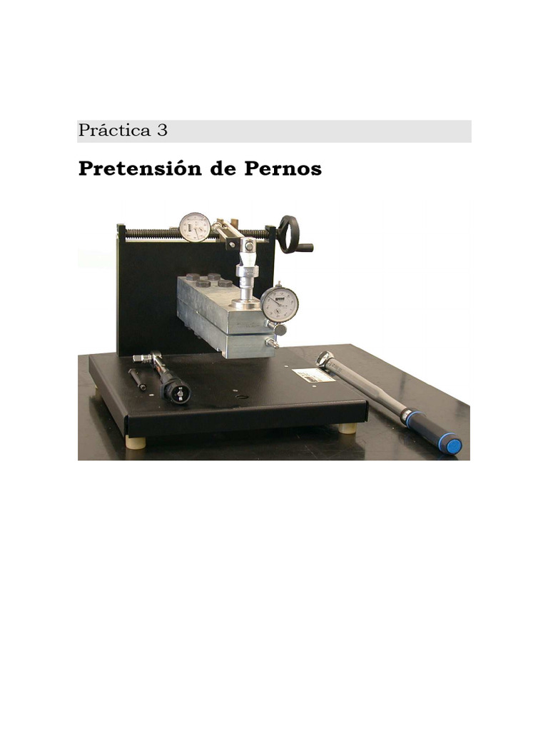Práctica de Pretensión de Pernos | PDF | Tornillo | Regresión lineal