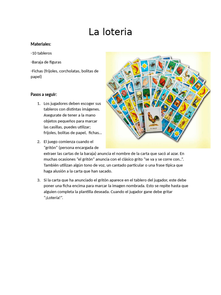 La Loteria | PDF