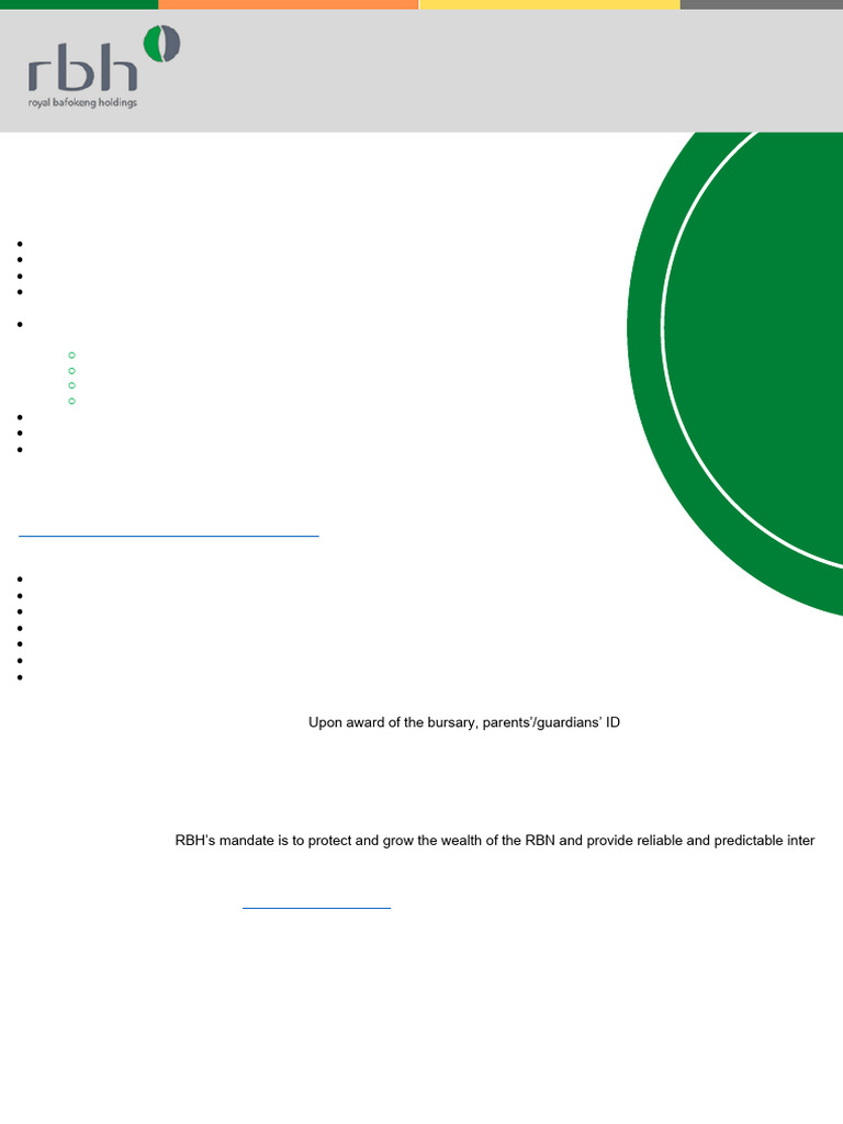 RBH 2025 Bursary Programme Application Form 20241126 | PDF | Postgraduate Education ...