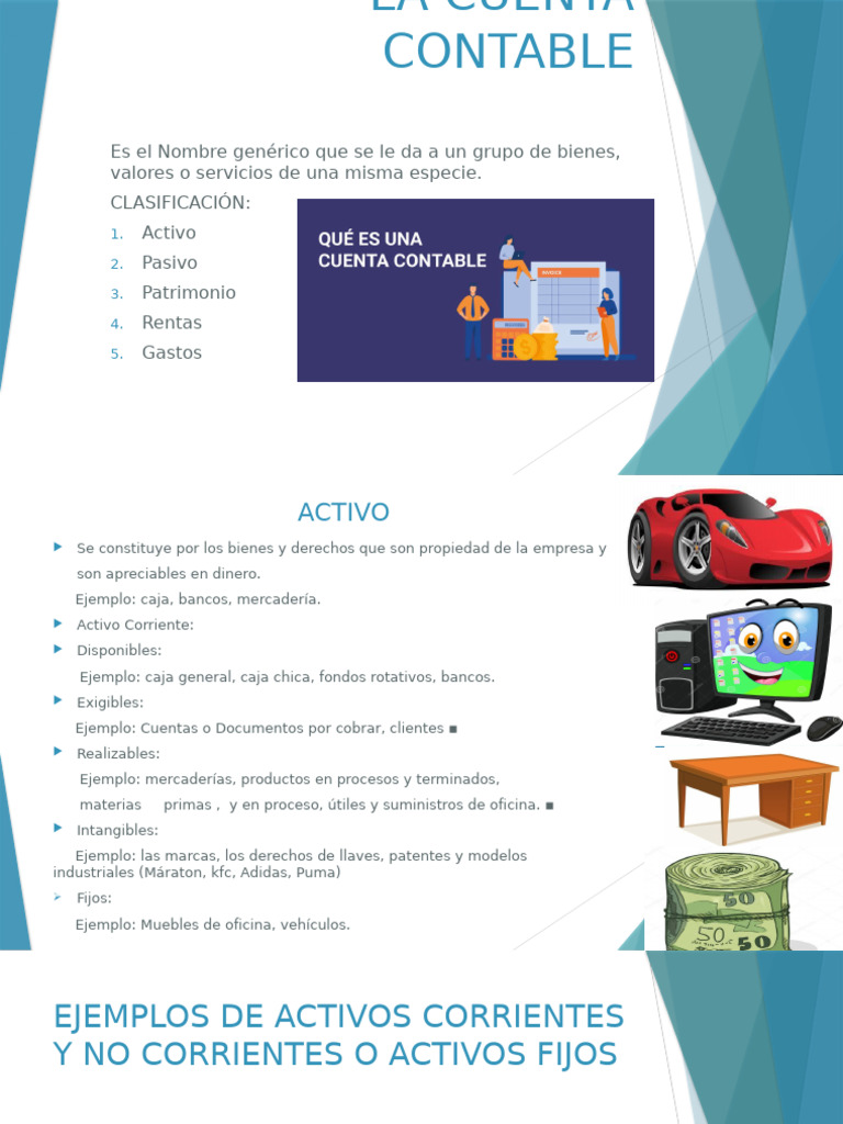 Clasificación y Ejemplos de Cuentas Contables | PDF | Business | Bancos