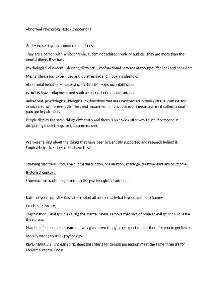 Abnormal Psych - Demon Possesion | PDF | Mental Disorder | Schizophrenia