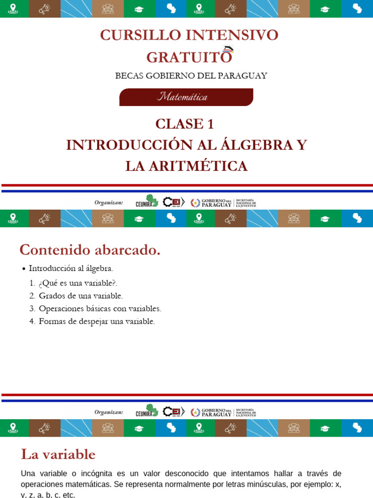 Introducción al Álgebra Básica | PDF | Multiplicación | Exponenciación