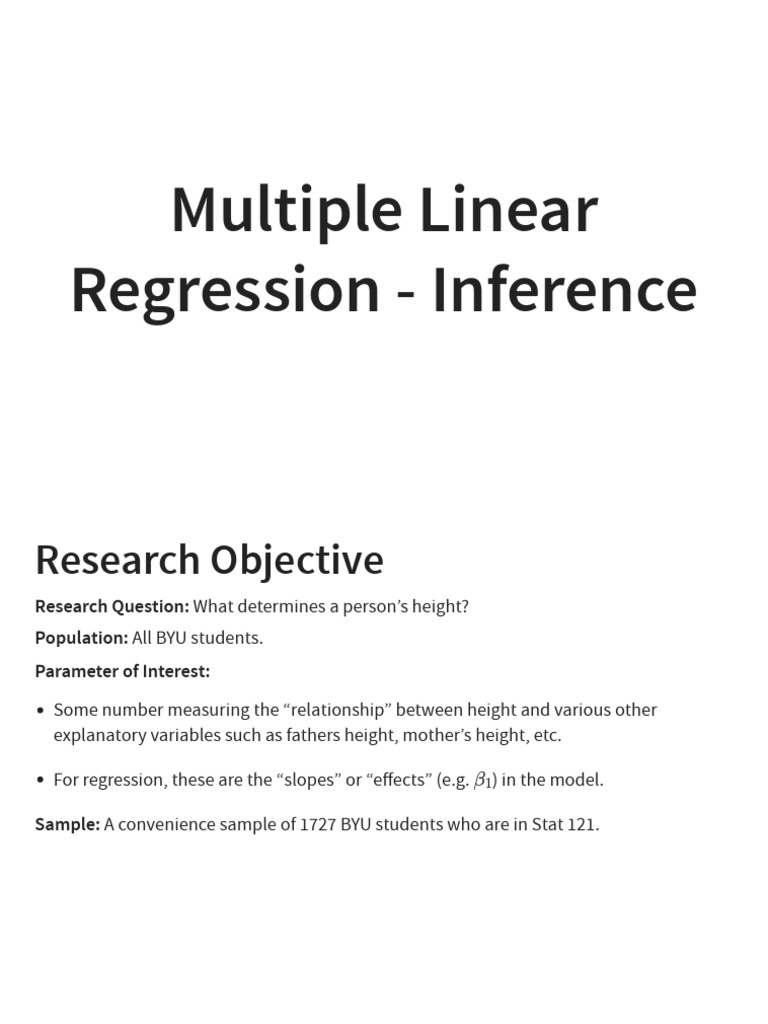 MLR Inference | PDF | Statistical Hypothesis Testing | P Value
