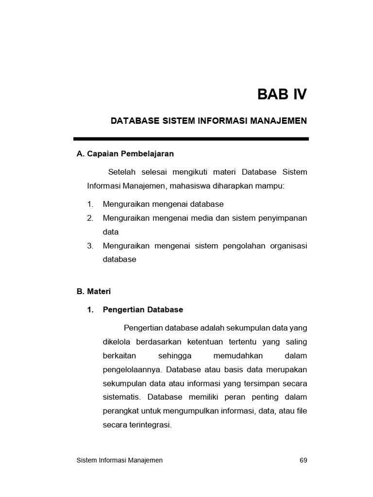Database Sistem Informasi Manajemen | PDF