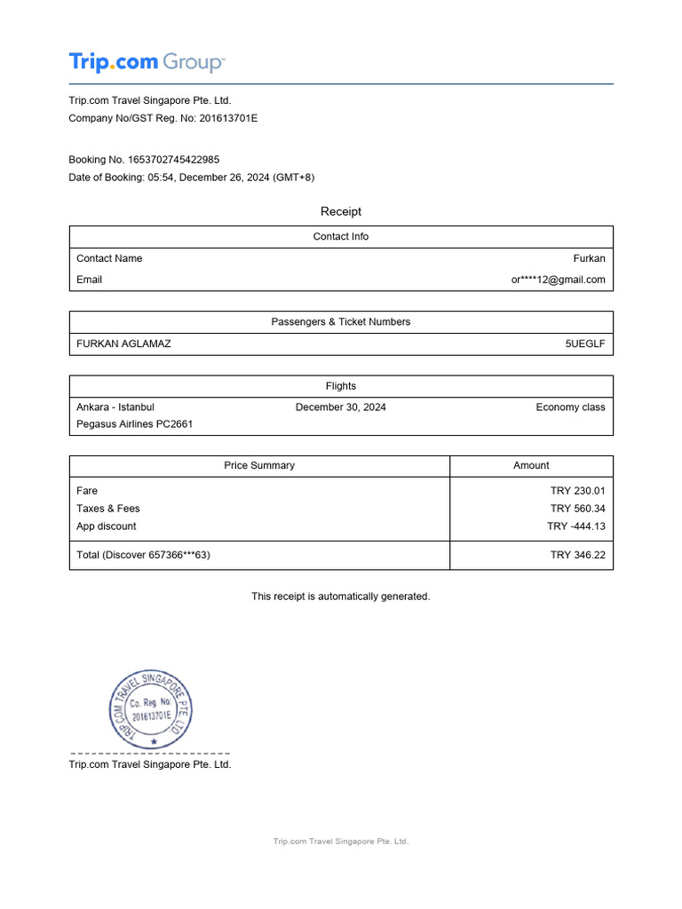 E Receipt | PDF