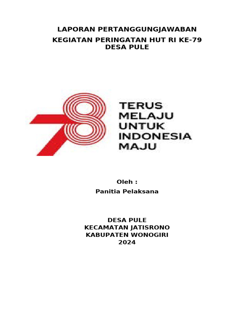 Laporan Pertanggungjawaban HUT RI ke-79 | PDF