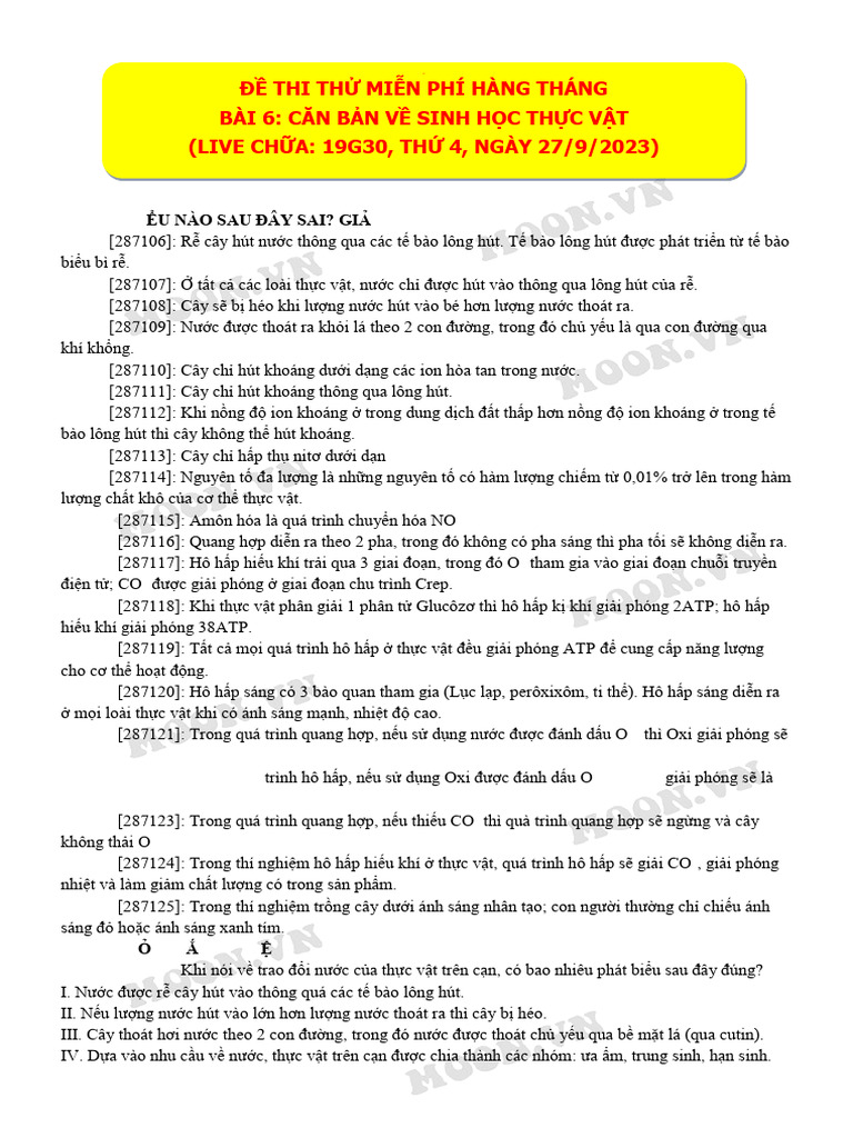 Bai 6 CanBanVeSinhHocThucVat | PDF