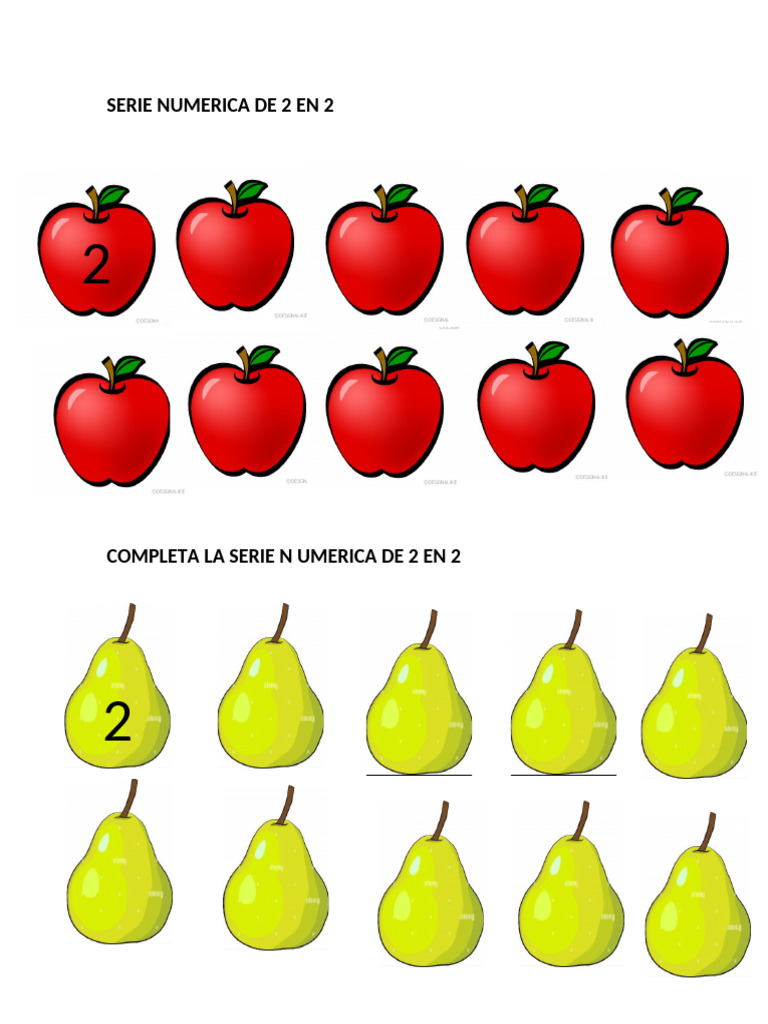 Serie Numerica de 2 en 2 | PDF