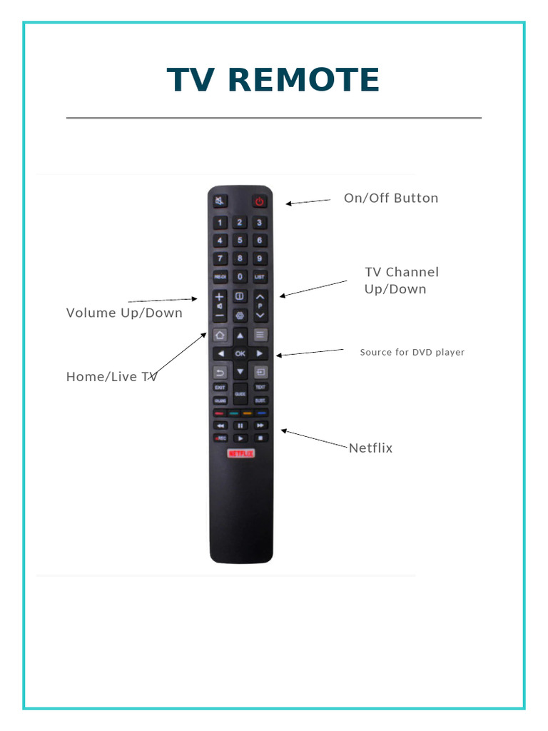 Essential TV Remote Functions Guide | PDF