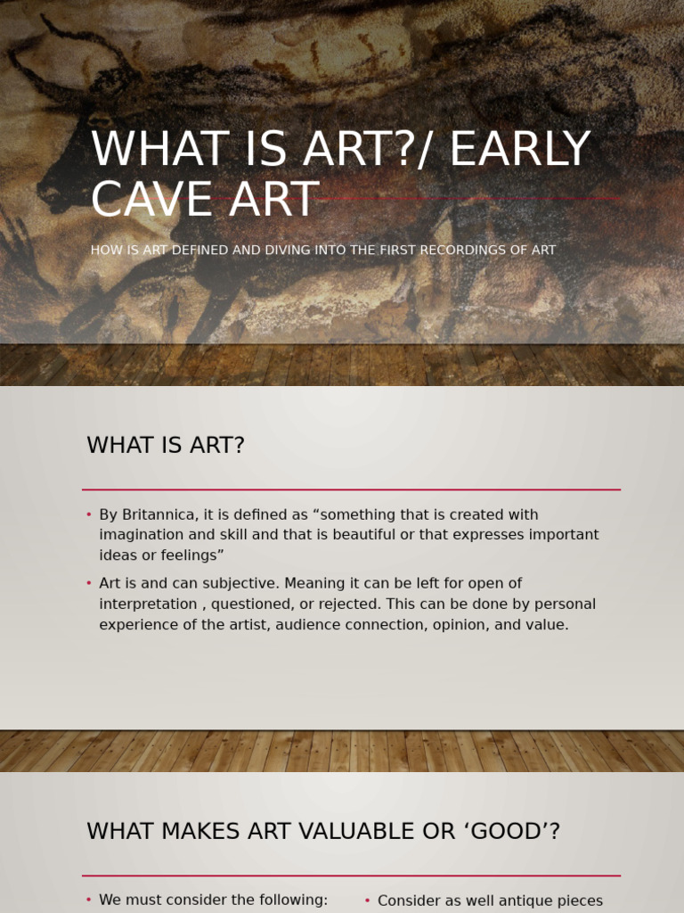 Early Cave Art and What Is Art Powerpoint MS and HS | PDF