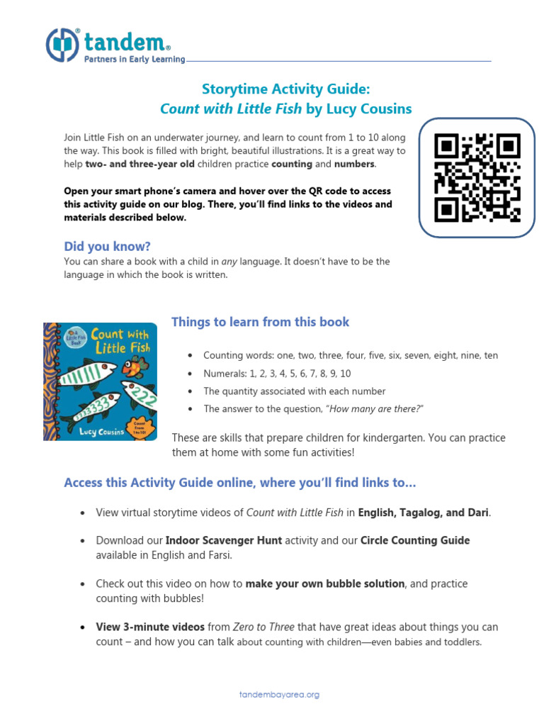 Count With Little Fish Storytime Activity Guide | PDF