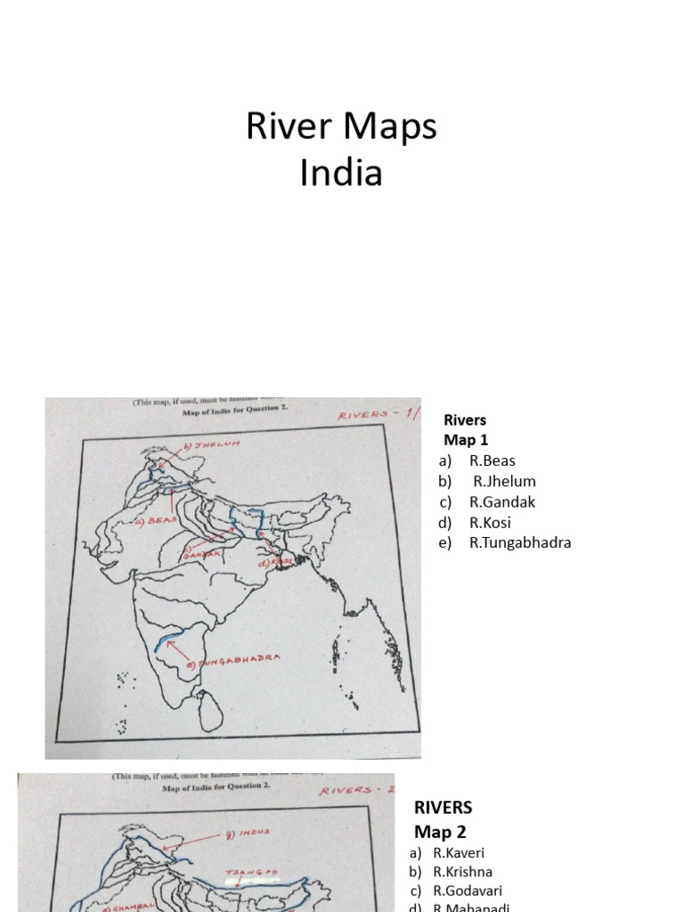 River Maps For Class 10 - 5 Maps | PDF