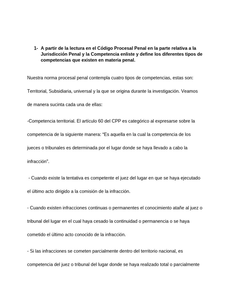 Derecho Procesal Penal 1 | PDF | Judicaturas | Derecho penal