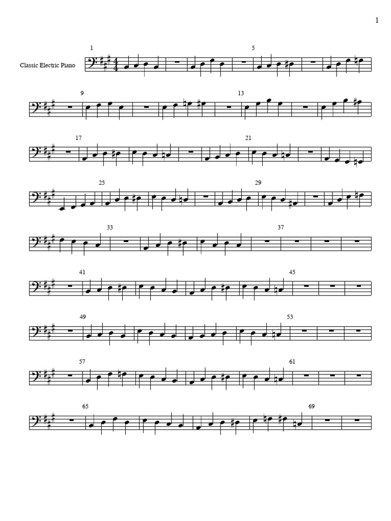 ii-V-I A Maj Bass Lines | PDF