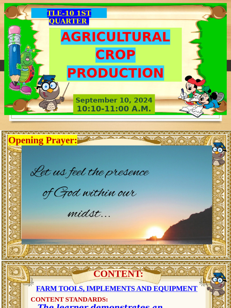 Denaga-Cot 1st QTR 2024 | PDF | Learning | Agricultural Machinery