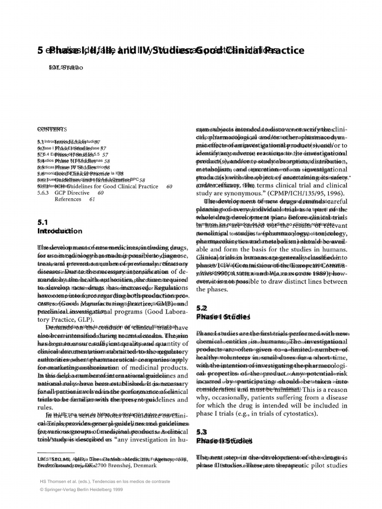 Fases de Ensayos Clínicos y BPC | PDF | Ensayo clínico | Medicamentos ...