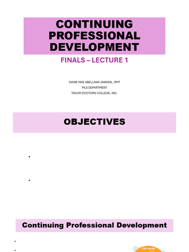 Continuing Professional Development | PDF | Professional Development | Health Care