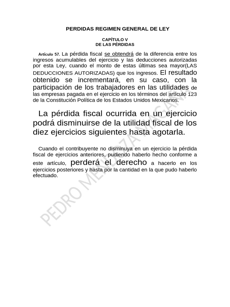 Material Perdidas e Int | PDF | Impuestos | Economias