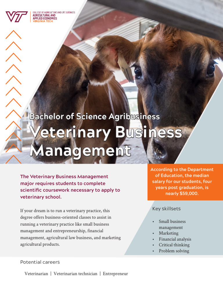 Veterinary Business Management Degree | PDF | Analysis | Entrepreneurship