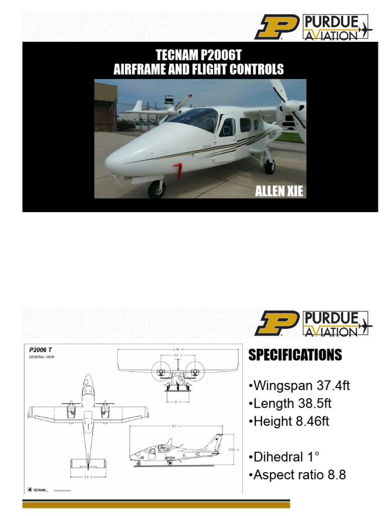 TECNAM P2006T Specifications Overview | PDF | Flight Control Surfaces | Aircraft Flight Control ...