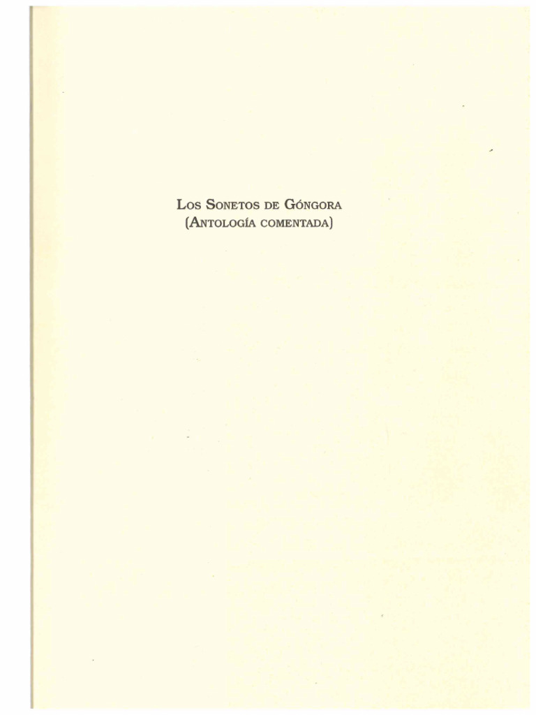 Los_sonetos_de_Gongora_Antologia_comenta | PDF